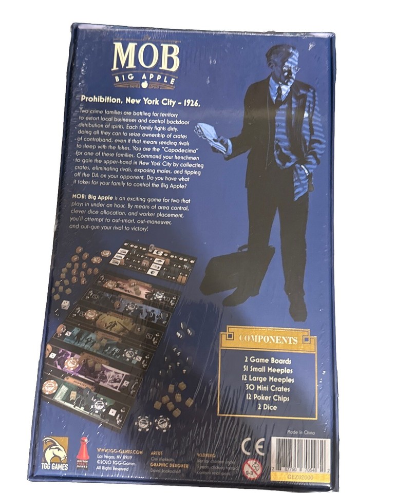 Mob: Big Apple - Crime/Mafia/Territory Board Game - New, Sealed | eBay