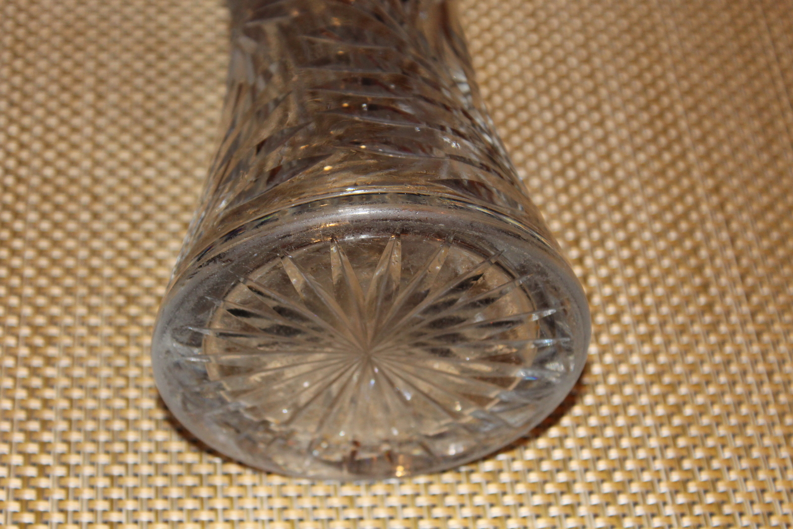 Antique Cut Glass Vase Cut Glass Flowers Clear Glass Vase | eBay