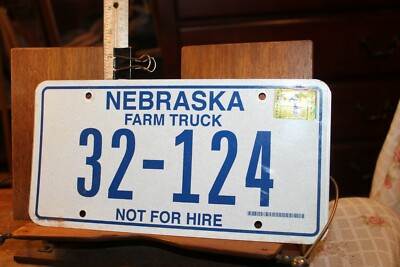 2011 Nebraska License Plate Thayer County Farm Truck 32-124 | eBay