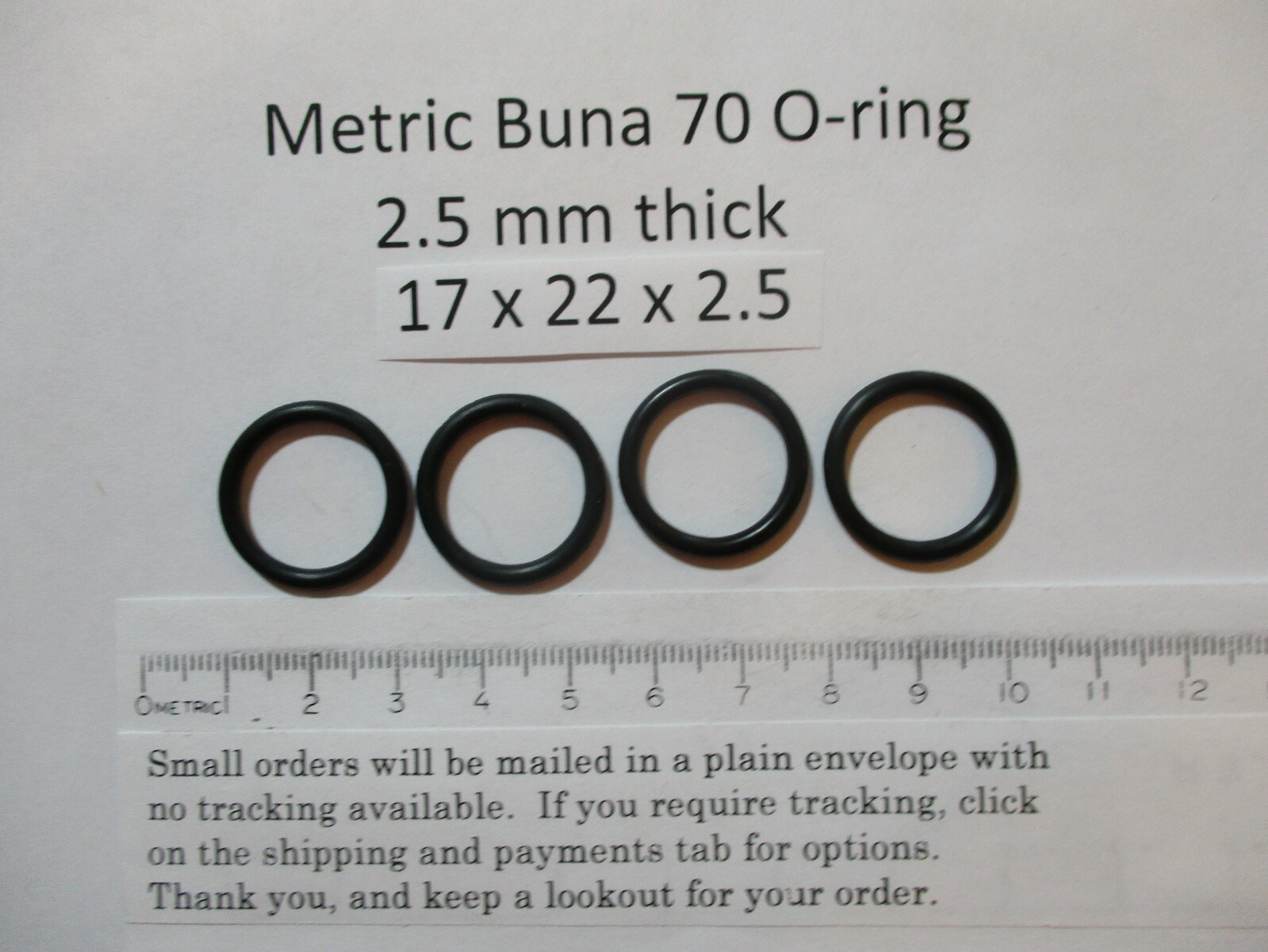 17mm ID x 22mm OD x 2.5mm thick O-ring. Buna-70. Quan 4. | eBay