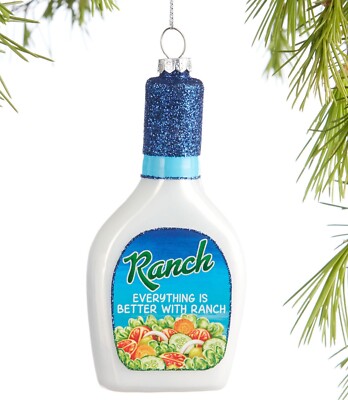 Ranch Dressing Glass Christmas Ornament by World Market Salad Dressing ...