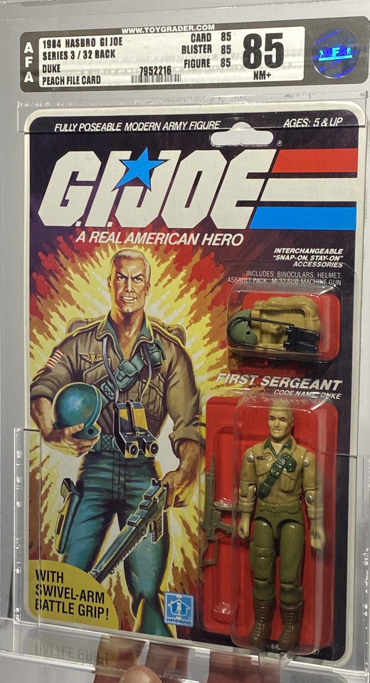 AFA 85 G I JOE 1984 Duke 32-back Hasbro Series 3 Case Fresh 85-85-85 ...
