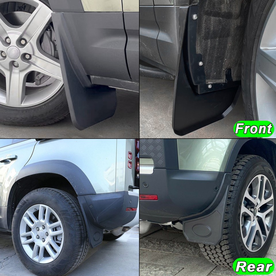 FRONT REAR MUD FLAPS MUDGUARDS FOR LAND ROVER DEFENDER L663 90 110 130 ...