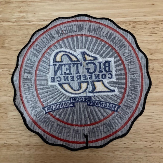 BIG TEN (10) CONFERENCE Logo Embroidered Sew-On/Iron-On 7" Official ...