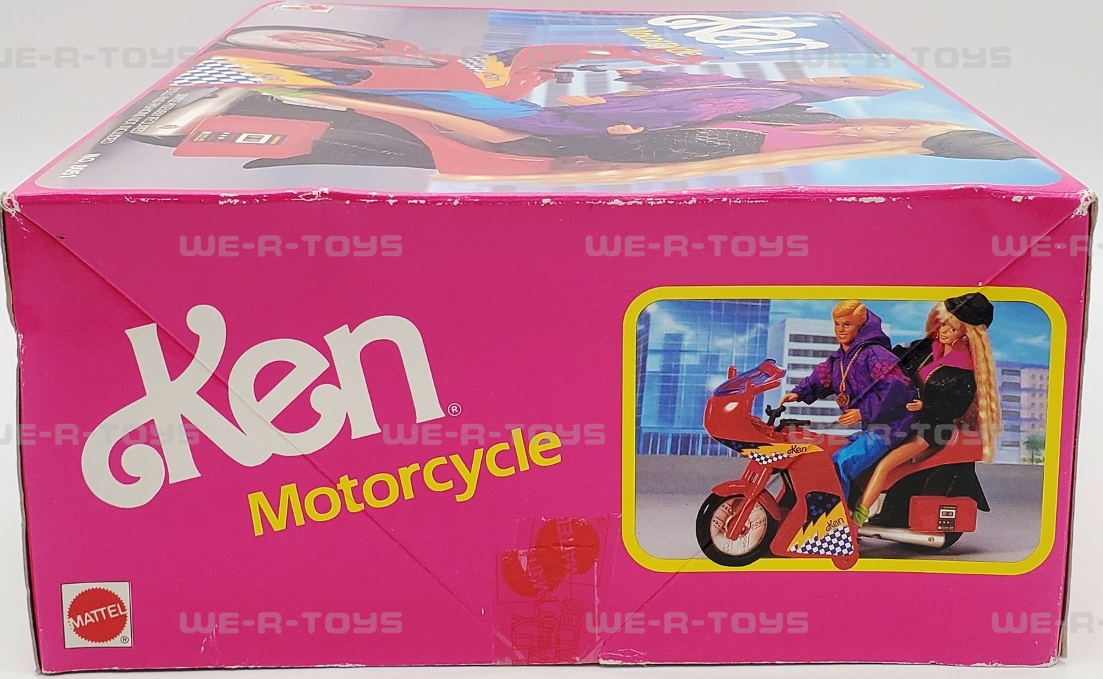 Barbie Ken Tethered RC Remote Control Red Motorcycle 1992 Mattel #8051 ...