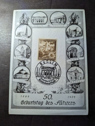 1939 Germany Souvenir Postcard Cover Berlin to Fussen Commemorative ...