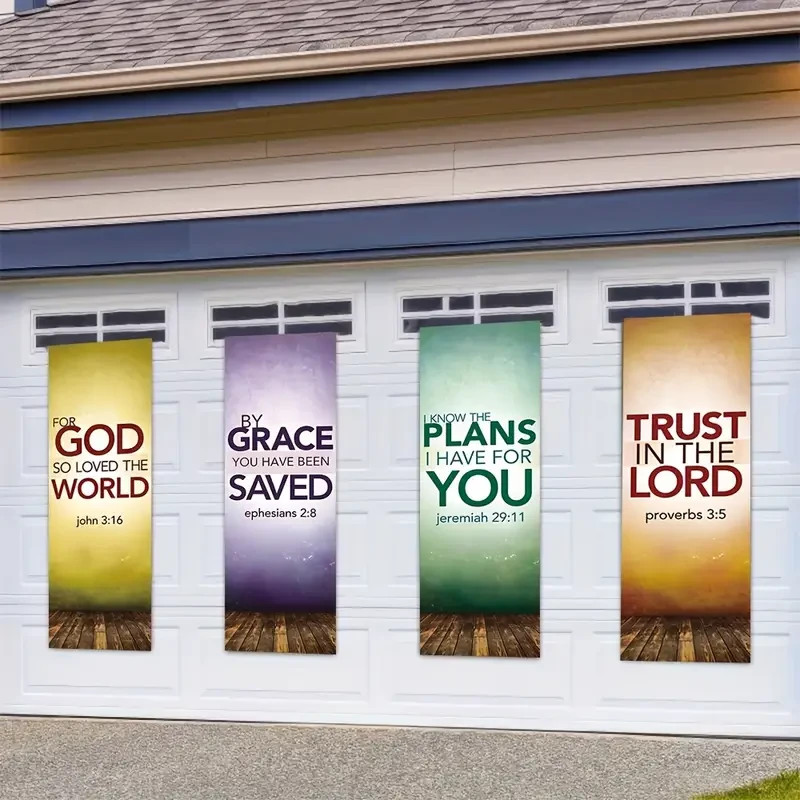 4pcs Inspirational Church Banners with Scripture Quotes | eBay