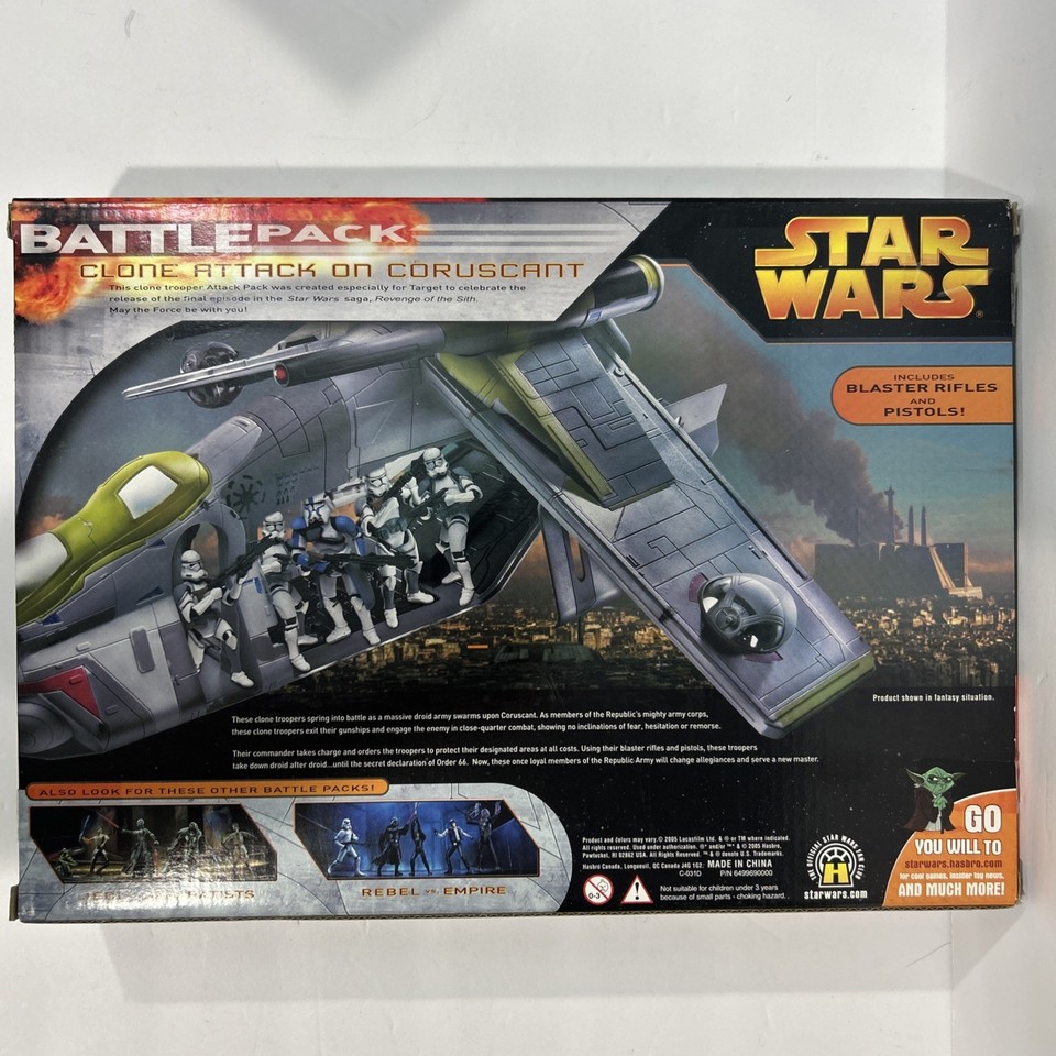 2005 Star Wars ROTS MISB Republic Gunship & Clone Attack Battle Pack ...