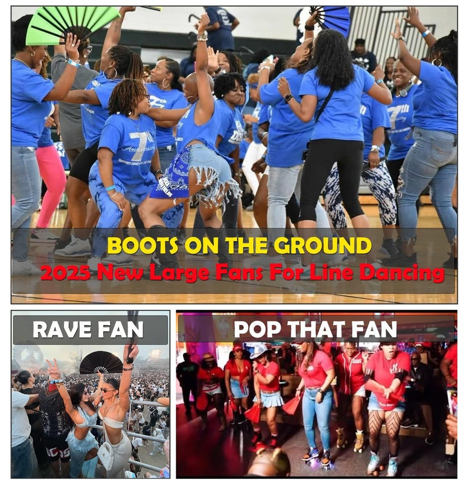 13inch Large Rave Fan Popping Fan Clacking Fans for Line Dancing,Hand ...