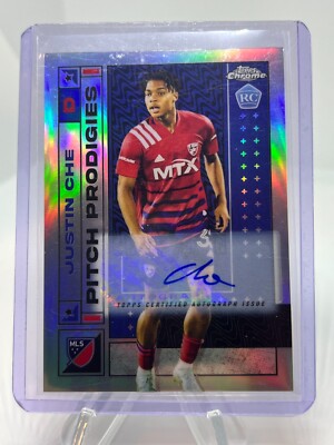 2022 Topps Chrome MLS Justin Che Rookie Autograph Auto #166 FC Dallas ...