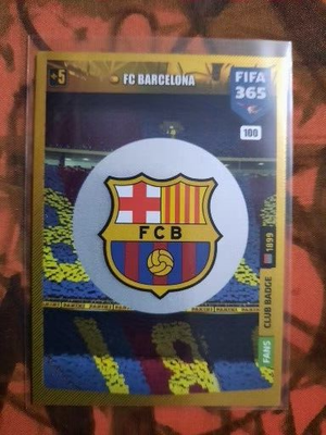 FC BARCELONA 2020 Panini FIFA 365 Adrenalyn XL Trading Card CLUB BADGE ...