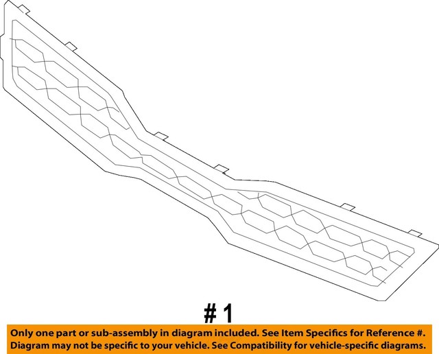 Genuine OEM Kia 86351 1w000 Front Upper Grille 2012-2015 Rio for sale ...