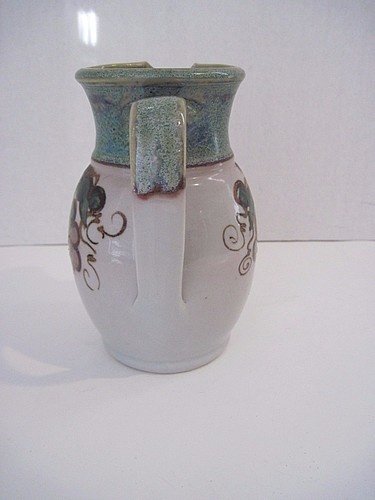 Jensen Turnage Pottery 5 3/4" Pitcher Grape Vines Lanexa Virginia | eBay