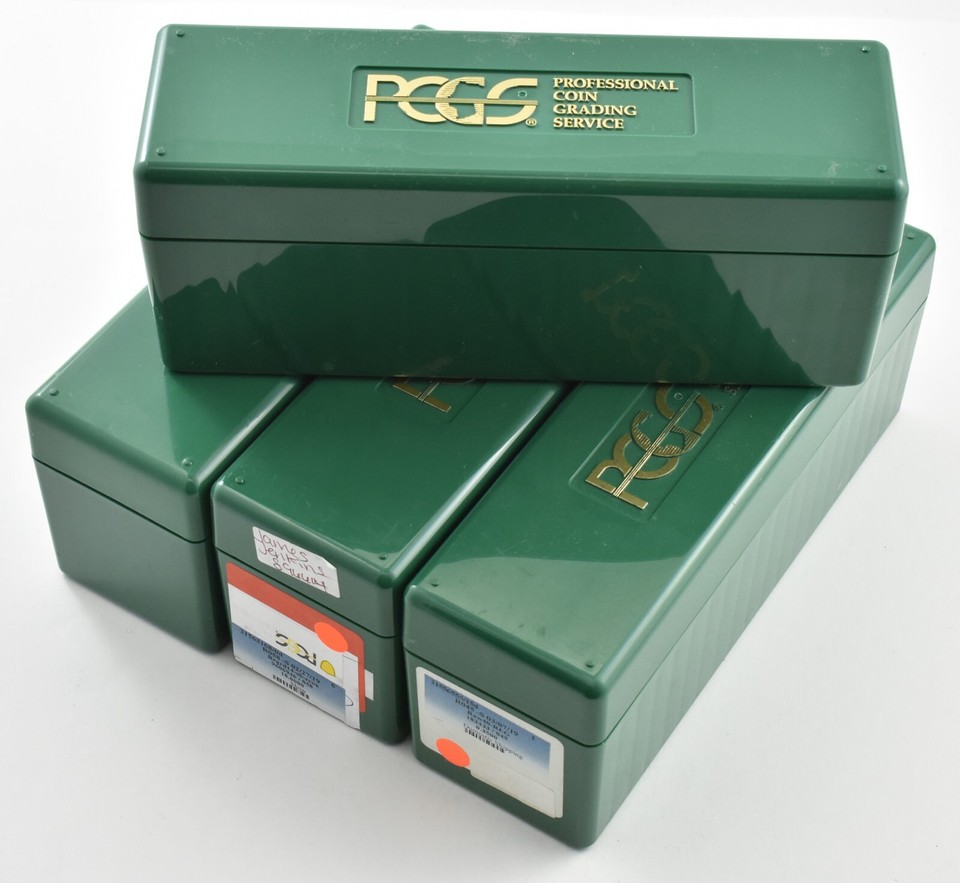 GREEN PCGS Storage Slab Holder Box - Used - Can hold 20 PCGS Slabs! | eBay