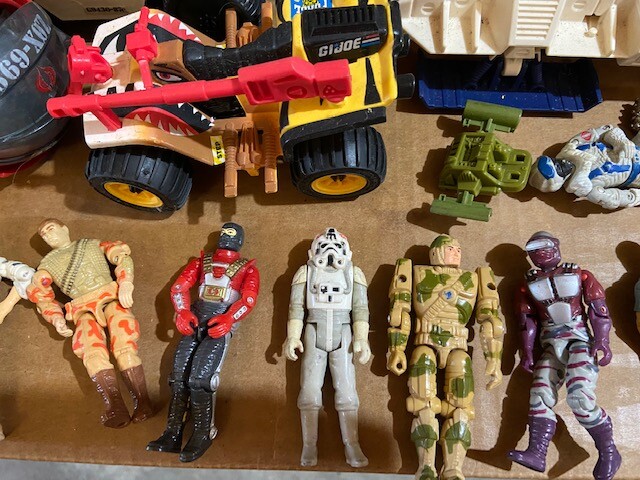 Vintage Gi Joe ORIGINAL action figure lot figurines & vehicles 4 ...