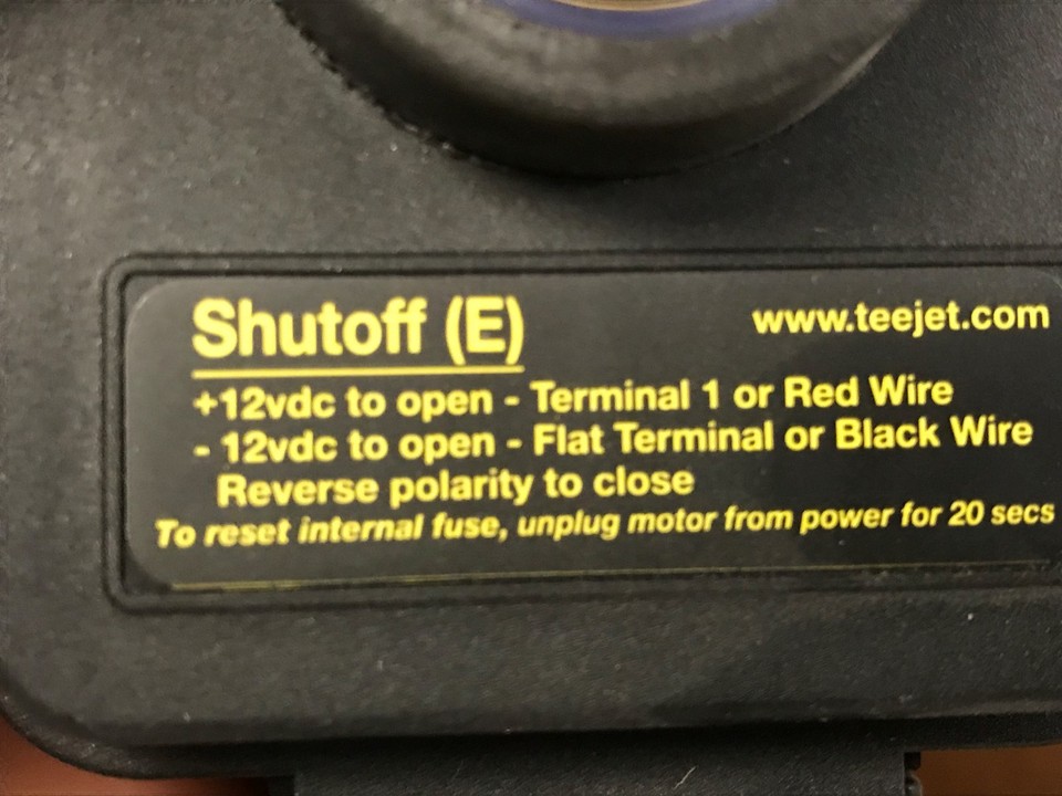 TeeJet BE Shut Off Motor E Series (REVERSING POLARITY) Bare Wire ...