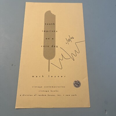 Mark Leyner signed CUT Author hologram | eBay