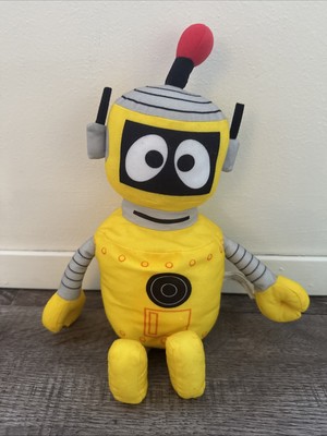 Yo Gabba Gabba Play Along Plex Robot Plush Yellow | eBay