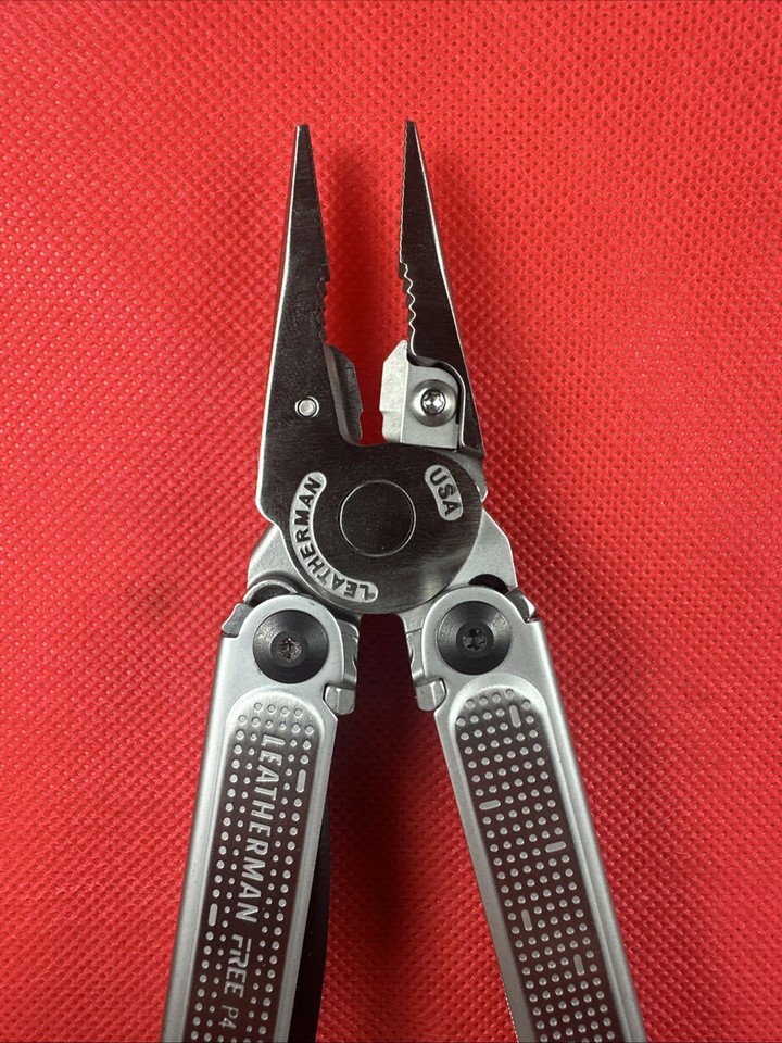New Custom Black & Stainless Leatherman Free P4 w/ ARC Blade file Awl ...