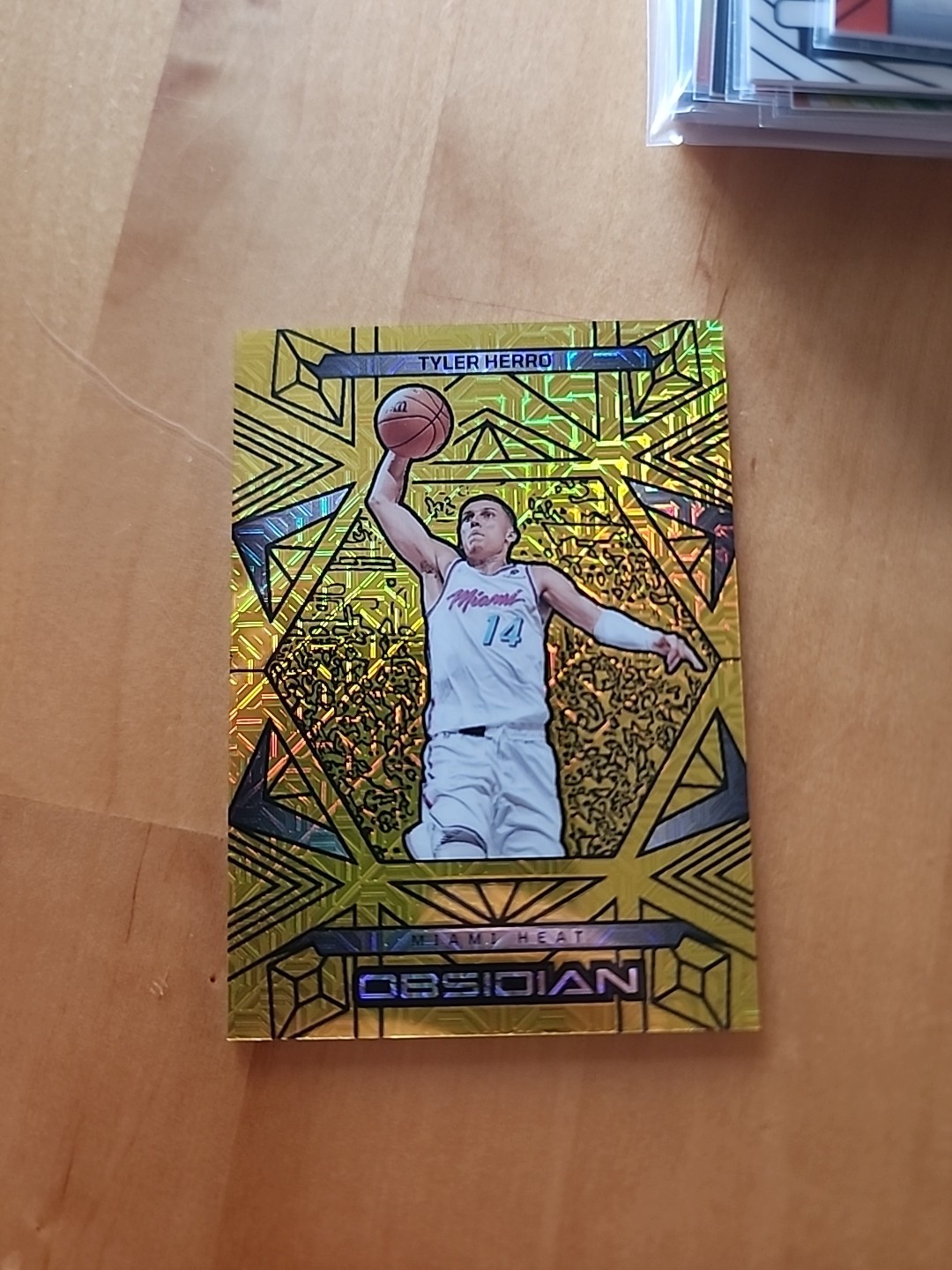 Tyler Herro 2024 Obsidian #13 Electric Etch Gold Flood /10 Price Guide ...