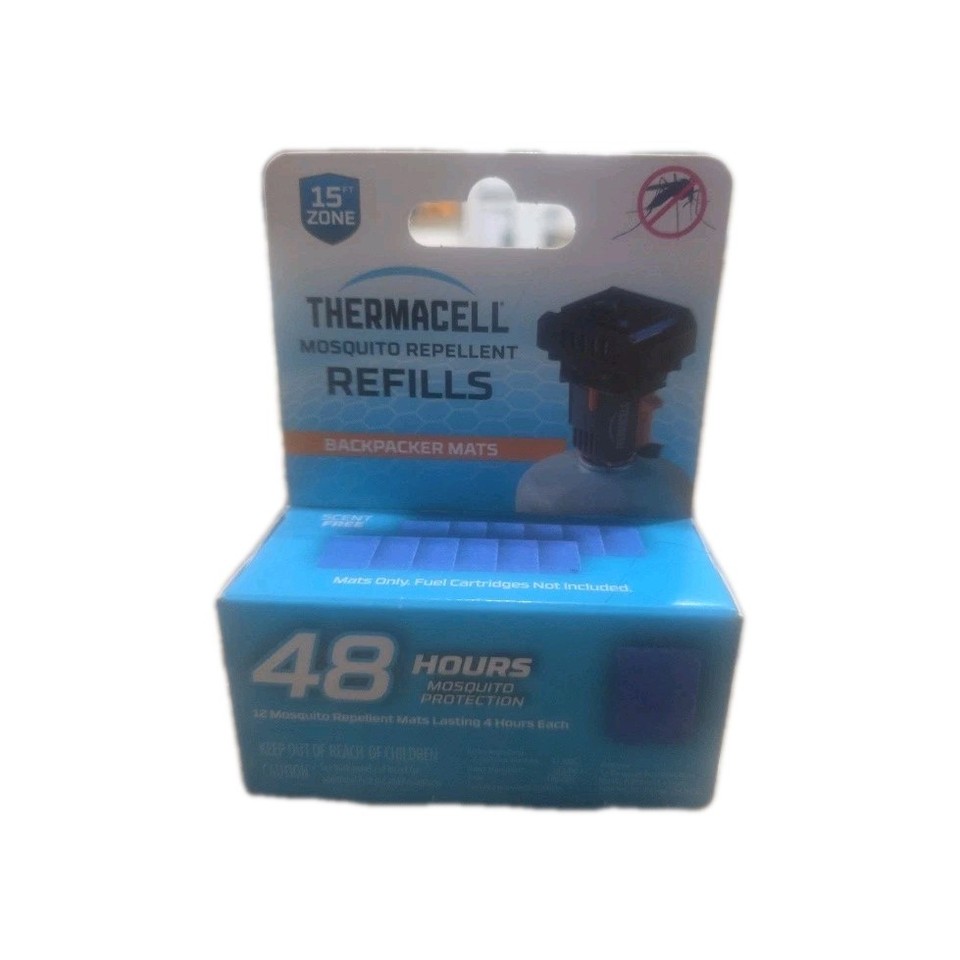 Thermacell Backpacker Mat Only Refill Lasts 48 Hours, 12 PACK NEW!! | eBay