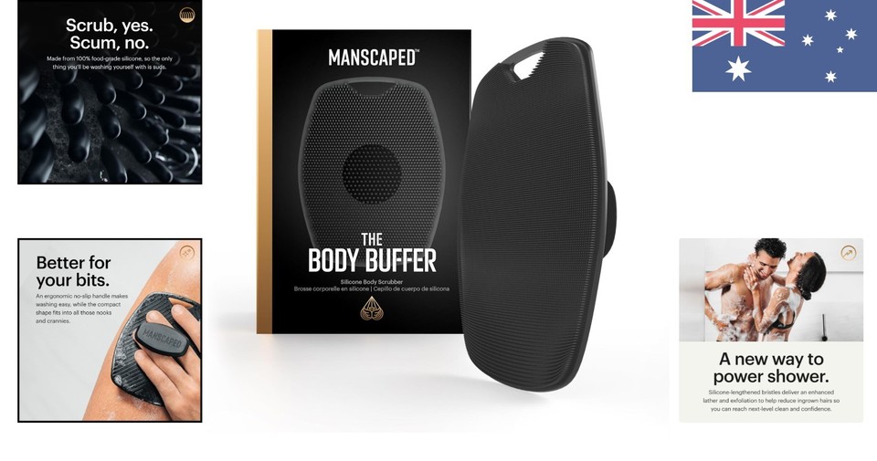 Hygienic Silicone Scrubber with Enhanced Lather & No-Slip Handle, 1 ...