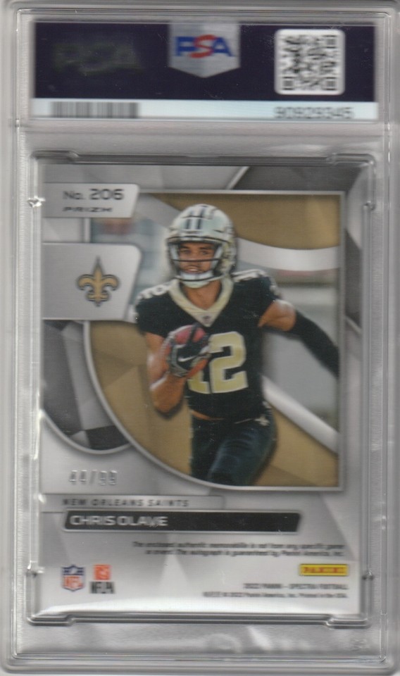 PSA 10 GEM MINT 10- Chris Olave 2022 Panini Spectra Celestial RPA Patch ...