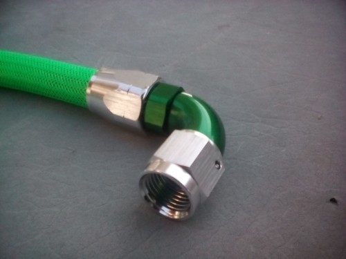 8-an ,full flow,90-degree,fuel fittings,GREEN&SILVER | eBay