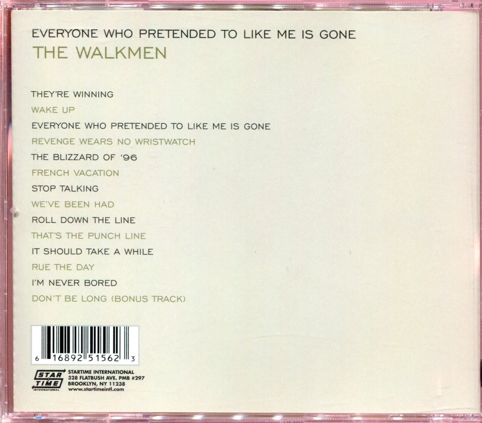 The Walkmen ‎– Everyone Who Pretended To Like Me Is Gone (Music CD ...