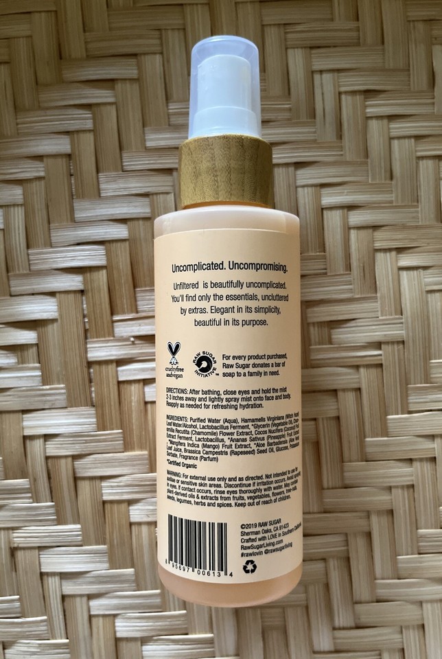 Unfiltered By Raw Sugar Face + Body Hydrating Mist Pineapple + Mango ...