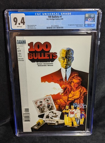 100 Bullets # 1 (1999) CGC 9.4 1st Agent Graves, Dizzy Cordova. DC ...