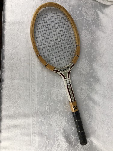 Vintage Wilson Jimmy Connors Champ Tennis Racquet Strata-Bow With Cover ...