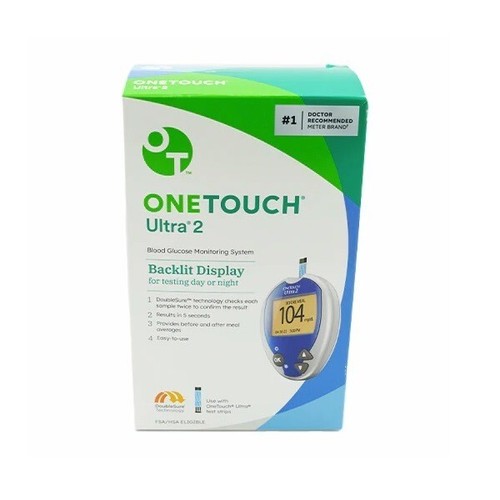 OneTouch Ultra 2 Blood Glucose Meter Kit Easy-to-Use Fast Results Exp ...