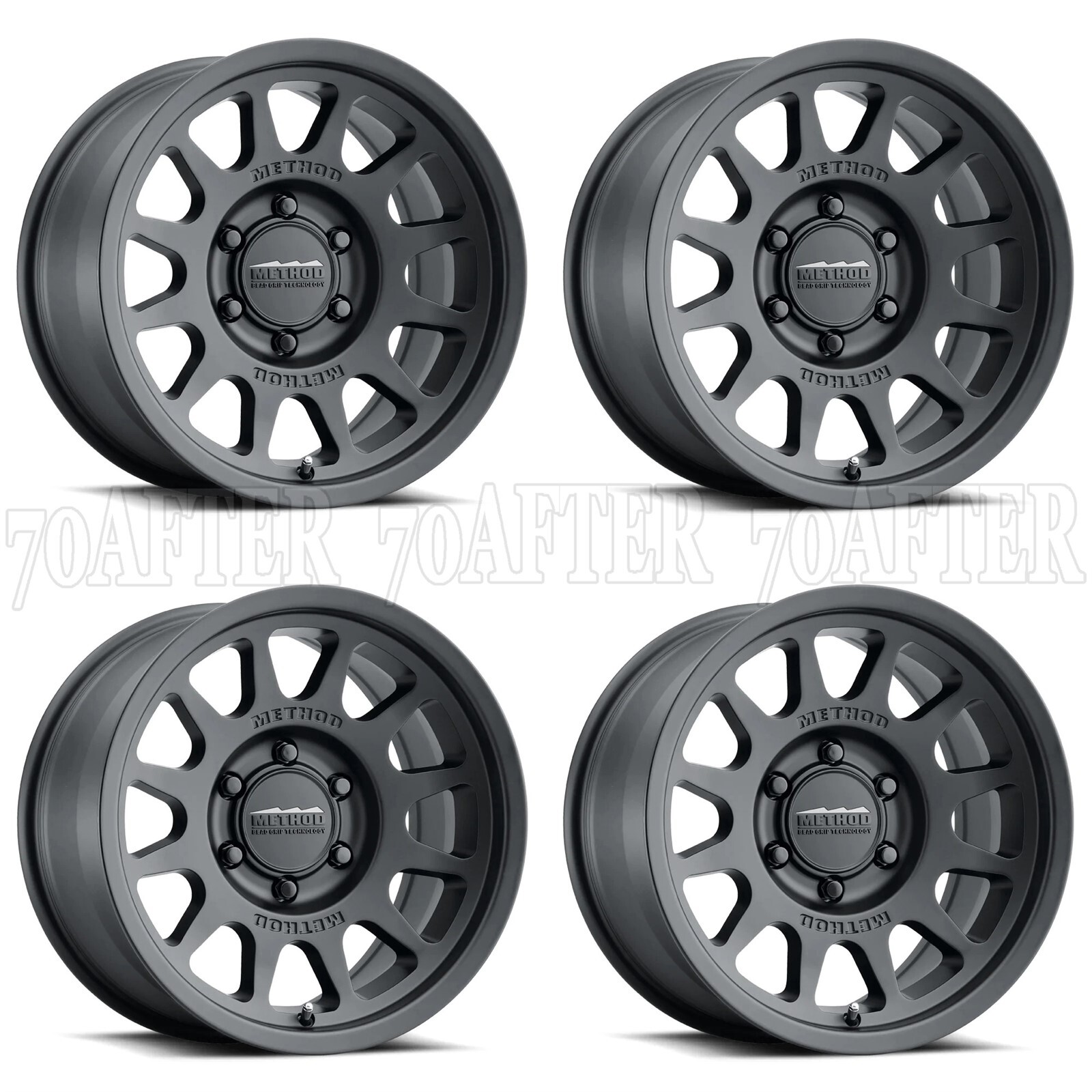 (4X) Method MR703 Bead Grip Wheels [16x8|6x139.7|ET:0|CB:106.25] Matte ...