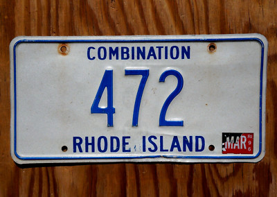 1995 1996 RHODE ISLAND License Plate - COMBINATION - Low # 472 | eBay