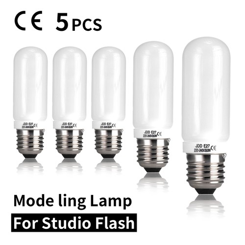 5Pcs JDD LED Flash Light Bulb Lamp 3200K 250W E27 Halogen Photo Studio ...