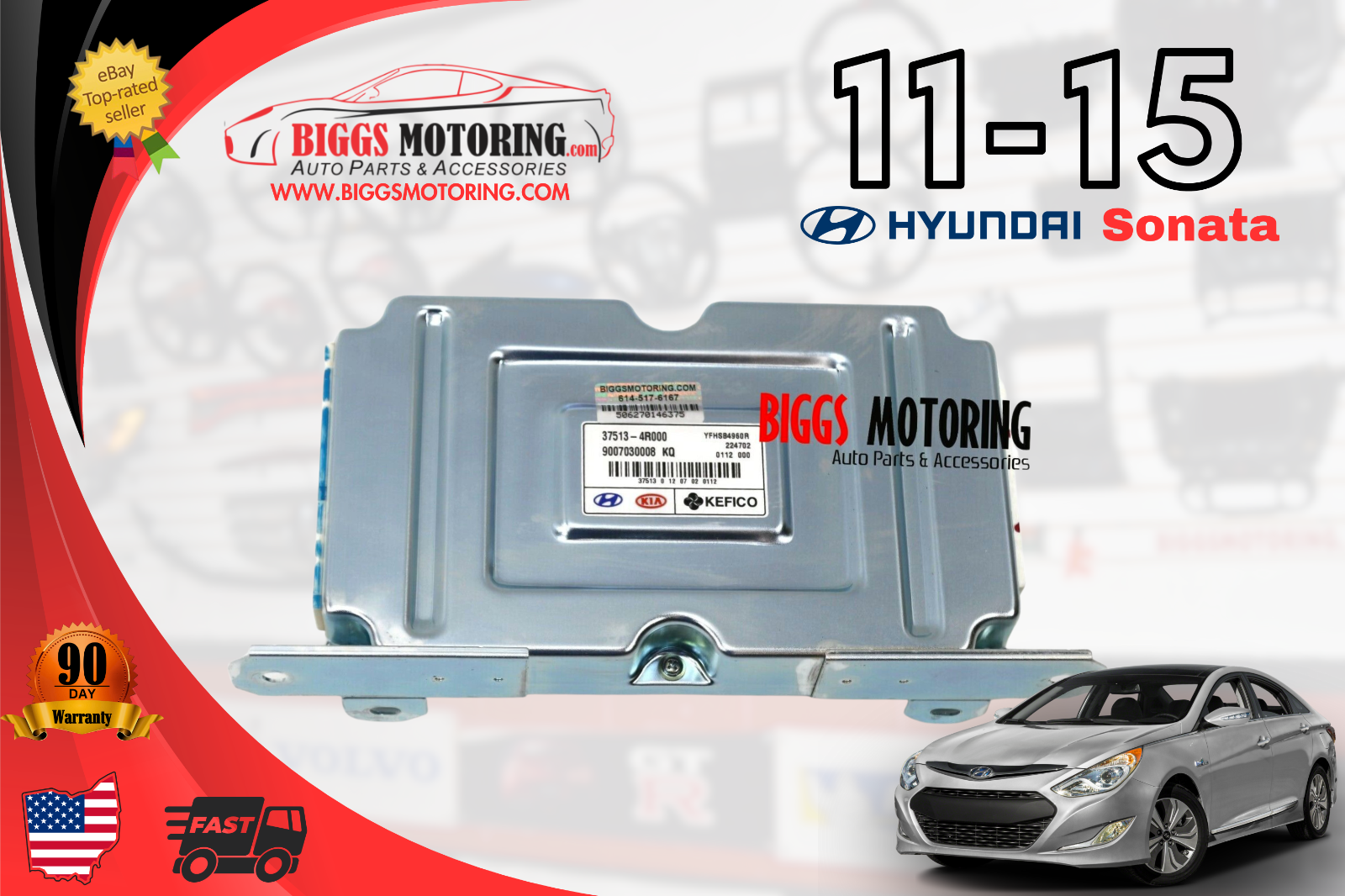 2011-2015 Hyundai Sonata Hybrid Battery Management Control Module 37513 ...