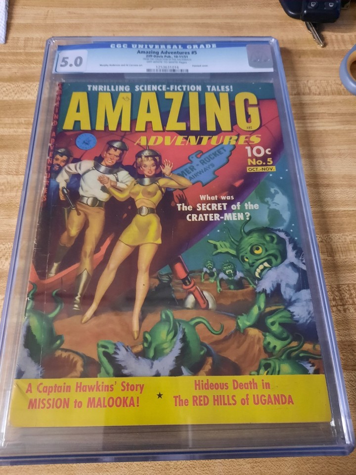 Amazing Adventures #5 CGC 5.0 Pre-Code Ziff-Davis Pub 1951 Kaltenbach ...
