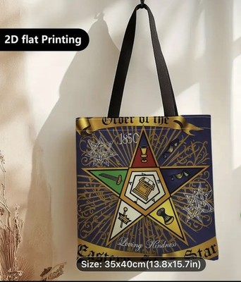 Order Of The Eastern Star OES 1850 Logo Polyester Reusable Tote Bag | eBay