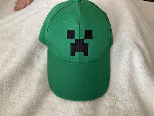 Minecraft Hat Cap Creeper Baseball Green Youth One Size Adjustable ...