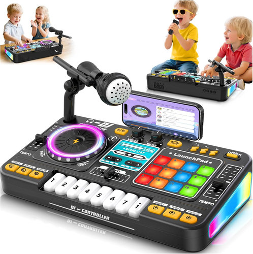 Kids Toys DJ Mixer for Party: Music Toy with Bluetooth & Microphone for ...