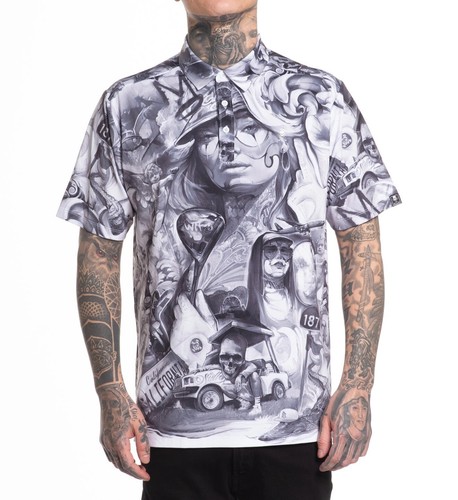 SULLEN CLOTHING CHAOS GOLF TATTOO ART POLO SHIRT (XL) | eBay UK