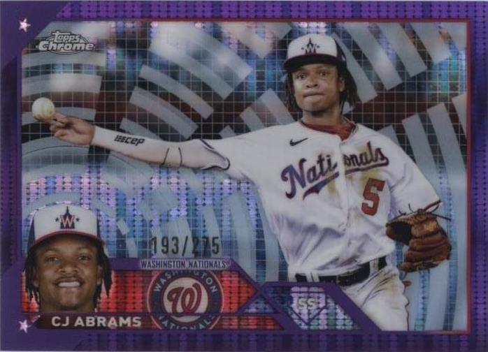 2023 Topps Chrome - C.J. Abrams #185 Purple Sonar Refractor /275 for ...