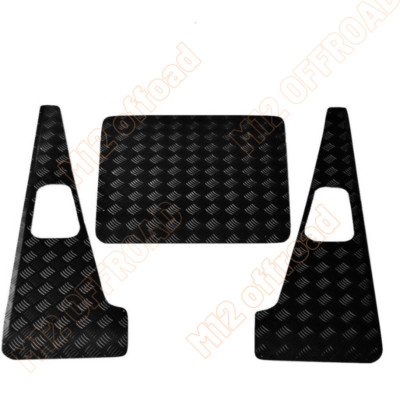 Defender Puma 90/110 Bonnet & Wings 2mm Chequer Plate Black 2007 ...