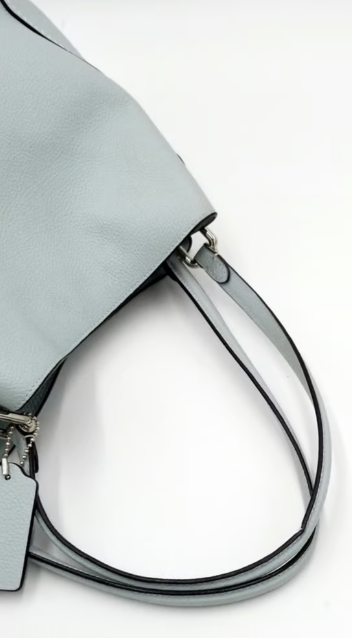 Coach Edie Turnlock Ice Blue Triple Compartment Shoulder Bag | eBay