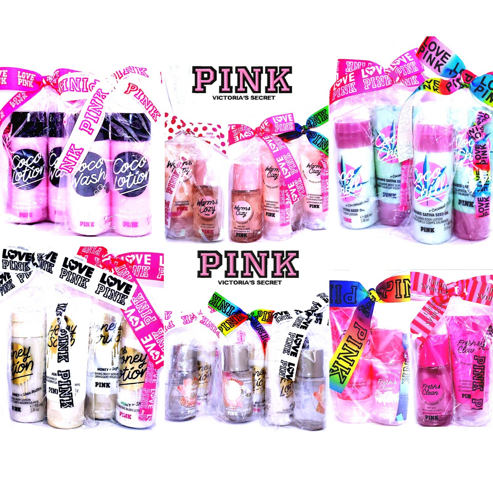 Victoria's Secret PINK FRESH & CLEAN or COCO MINI Beauty GIFT SET U Pic ...