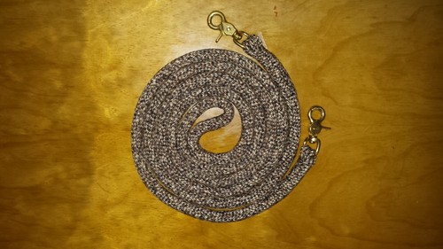 9' YACHT ROPE BLACK/BROWN/TAN FINESSE REIN FOR PARELLI TRAINING METHOD ...