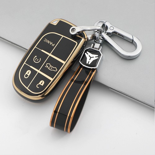 Key Fob Cover Case Shell Fit Jeep Dodge Chrysler Cherokee Charger Car ...