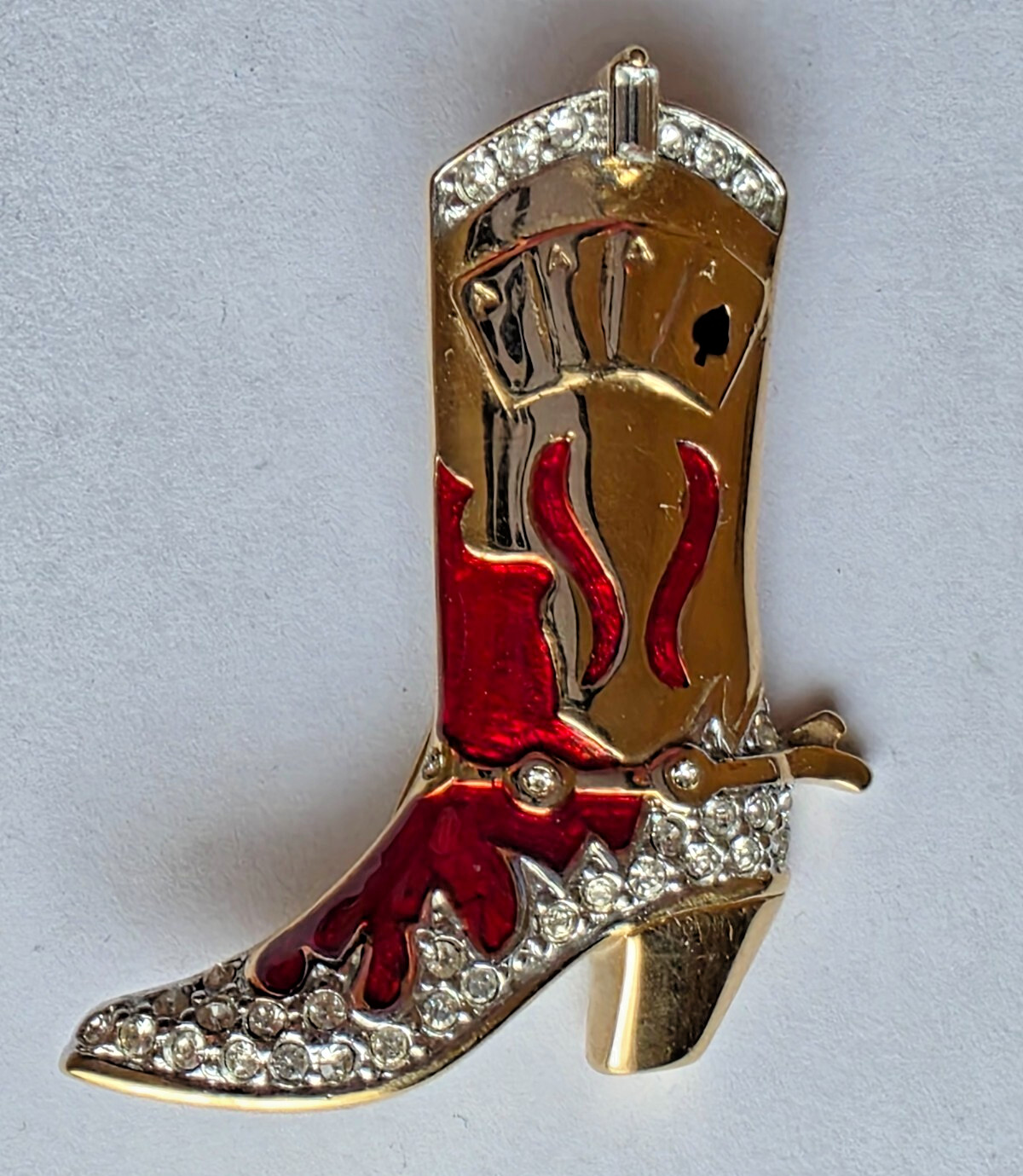 Butler & Wilson Brooch Rare Vintage Cowboy Boot Red /… - Gem