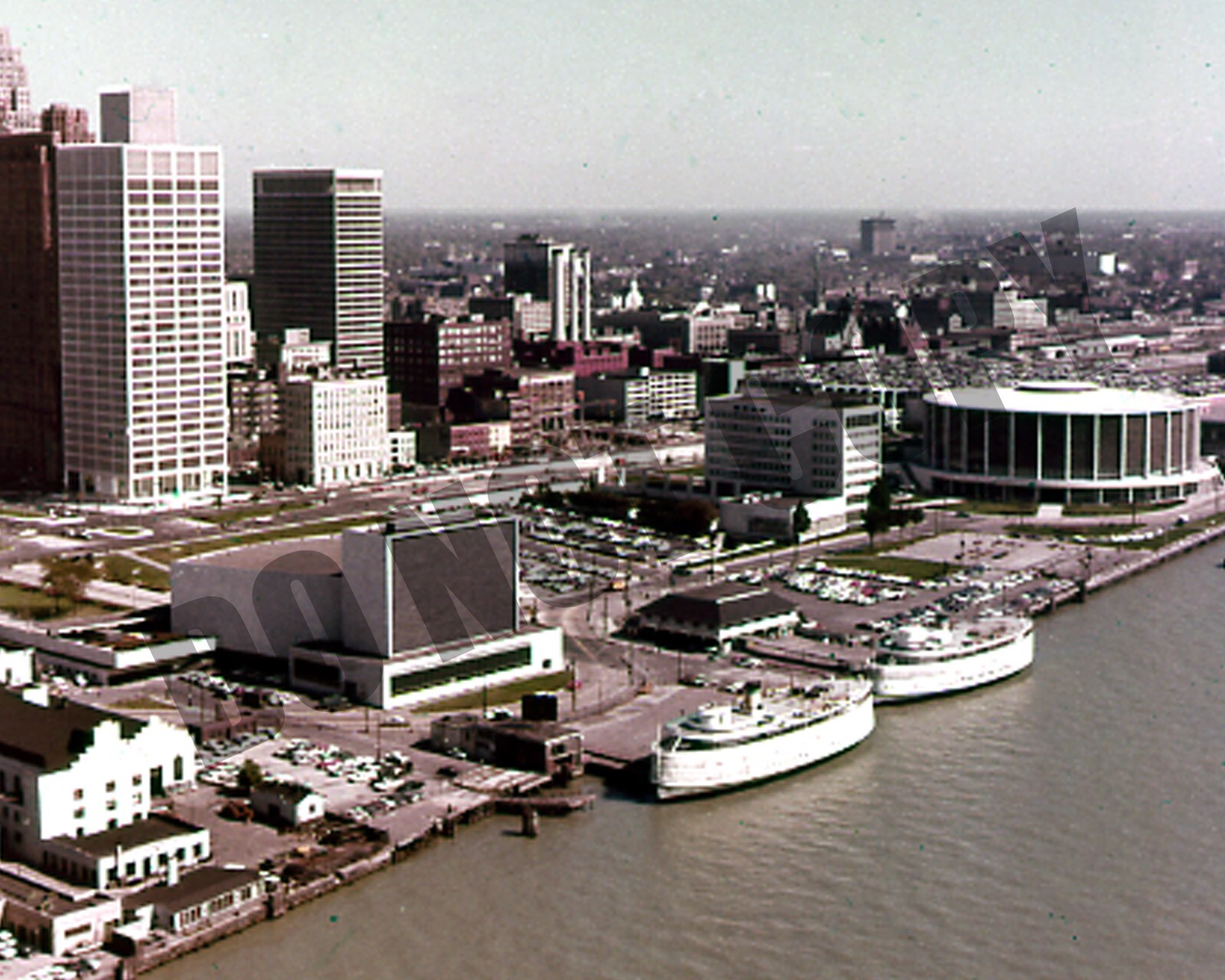 Vintage Bob-Lo Boats Docked Downtown Riverfront Detroit 8x10 Photo | eBay
